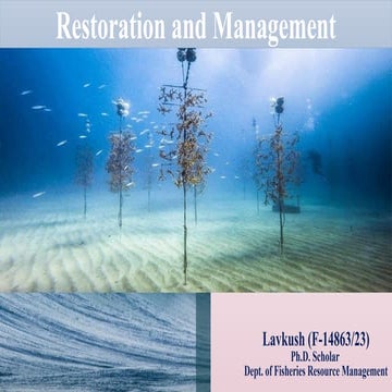 Unit 3 Restoration and Management of aquatic habitats pptx | PPTX