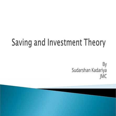 Savings and investment | PPTX
