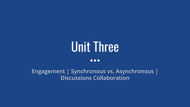 Unit 3 Lecture Summary | PPT Unit 3 Lecture Summary | PPT