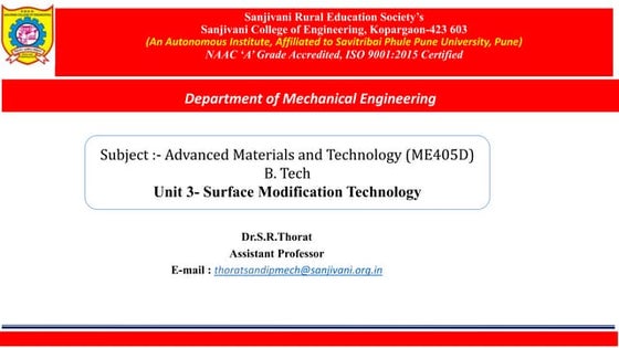 Surface engineering | PPTX