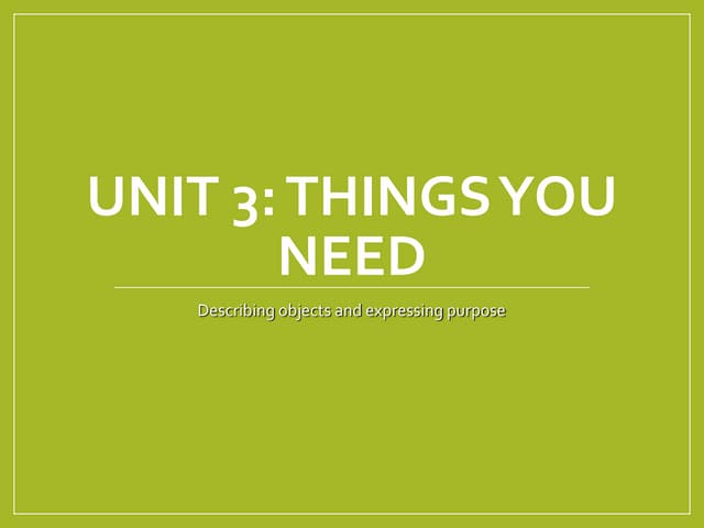 Describing Technical Object | PPTX