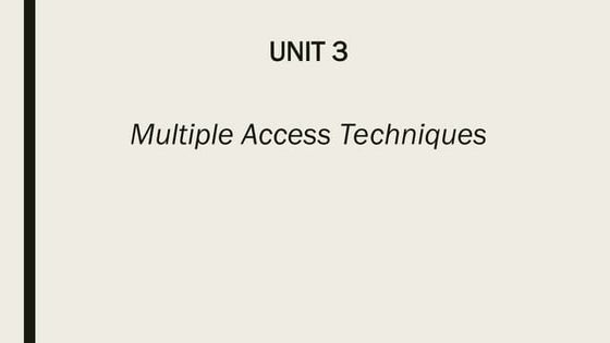Multiple access techniques | PPT