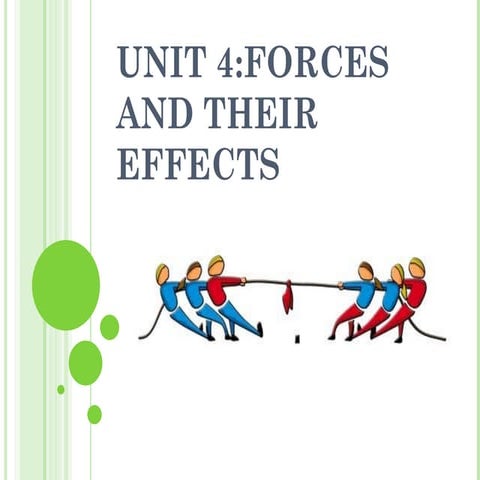 Unit 4: Forces and their effects | PPT