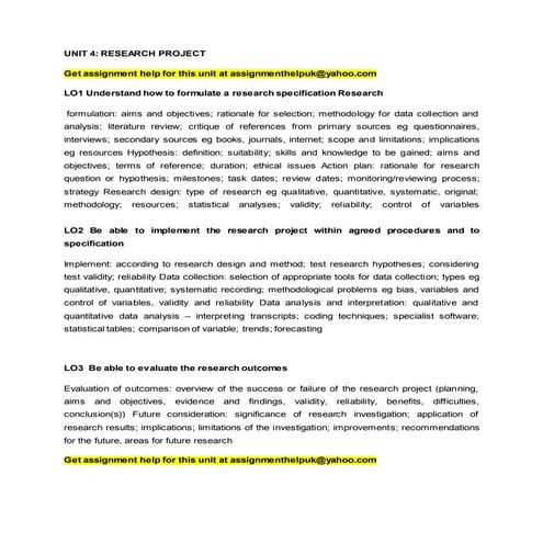 Unit 4 Research Project Pdf 