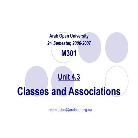 Classes and Associations | PPT