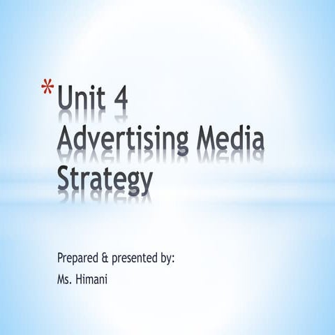 Unit 4-AMM | PPT