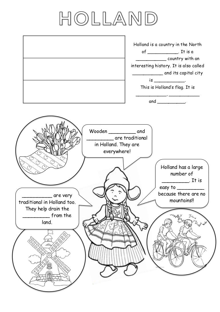Dutch Boy Coloring Page Sketch Coloring Page