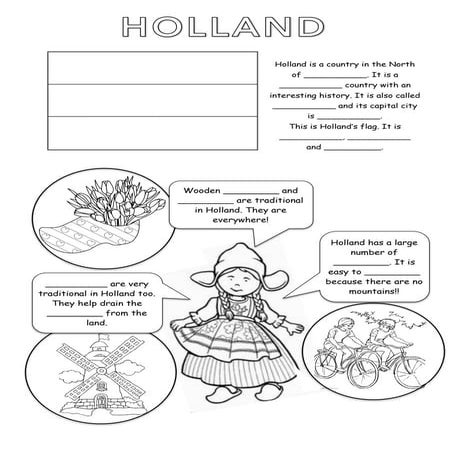 Holland's facts coloring page | PDF