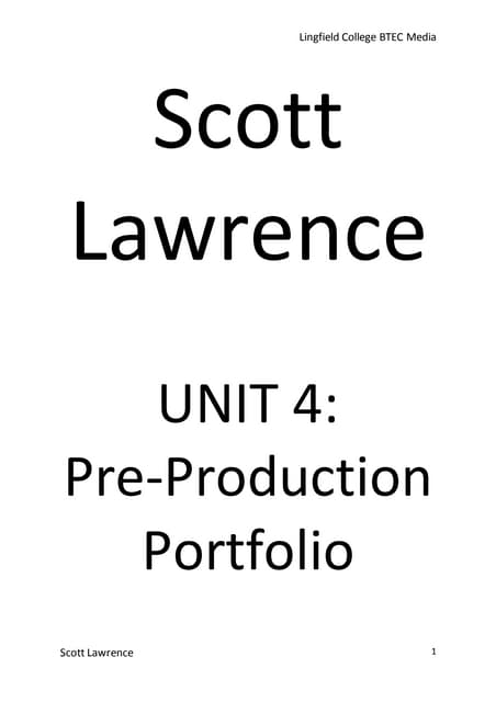 Btec unit 4 media | DOCX | Video Production | Content Production