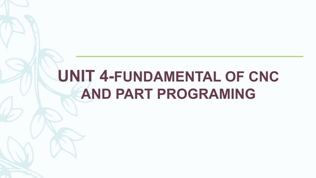 NC, CNC & DNC Machine | PPTX