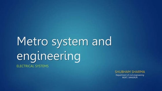 Signaling system in metro systems and engineering | PPT