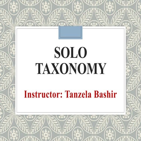 Unit 4. Solo taxonomy/ Solo taxonomy ..pptx