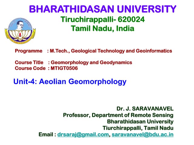 aeolian landforms | PPTX