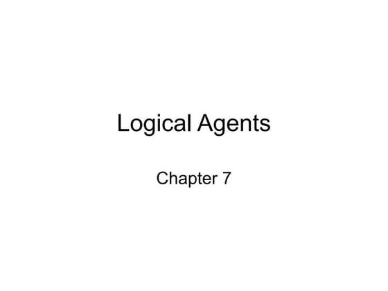 Propositional Logic in Artificial Intelligence | PPT