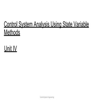 Unit 4 .pdf state space analysis in control system | PDF