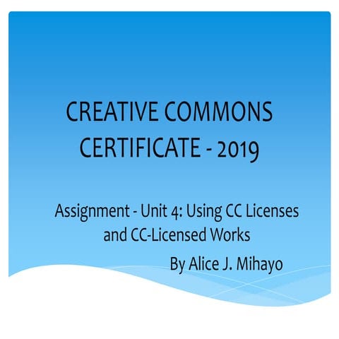 Anatomy of a Creative Commons (CC) Licence | PPTX