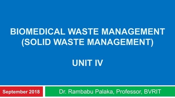 Biomedical waste management_ppt | PPTX | Infectious Diseases | Diseases ...