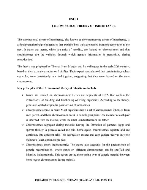 UNIT 4-CHROMOSOMAL INHERITANCE.pdf UNIT 4-CHROMOSOMAL INHERITANCE.pdf