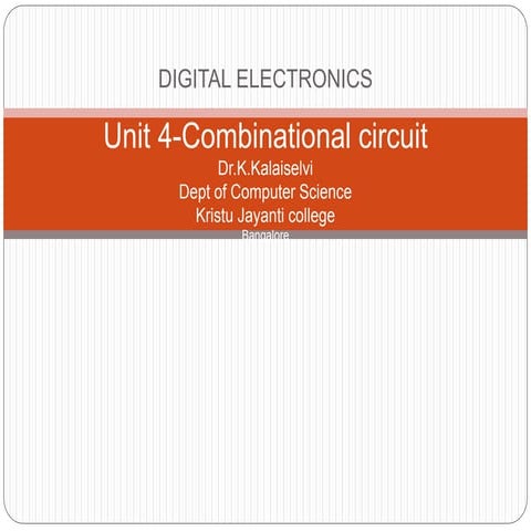 Unit 4 Combinational Circuit Pptx Programming Languages Computing 2853