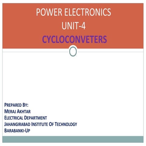 Cycloconverters | PPT