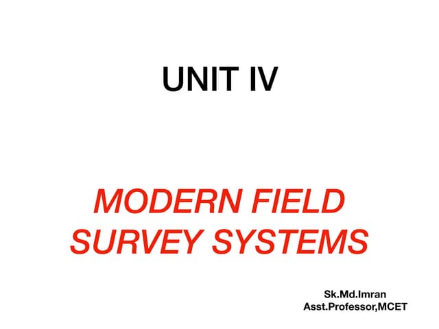 Electronic Distance Measurement (EDM) for Surveying | PPTX