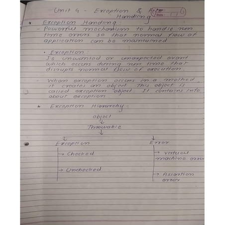 Unit 4 Exception And File Handling In Javapdf