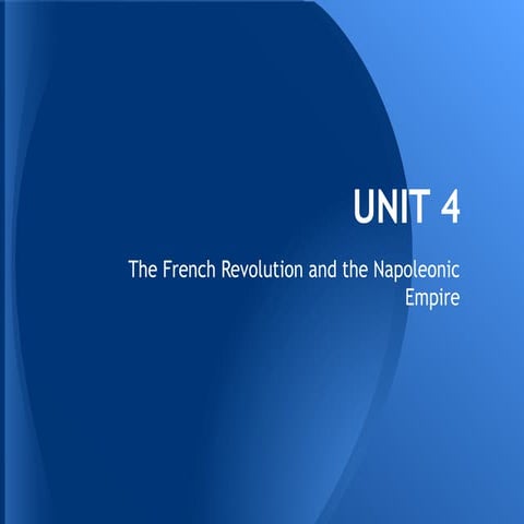 Unit 4 French Revolution and the Napoleonic Empire | PPT