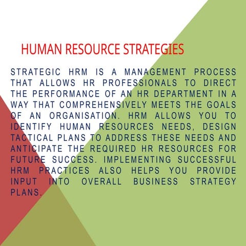 unit 4- human resource strategies.pptx of hrm | PPTX