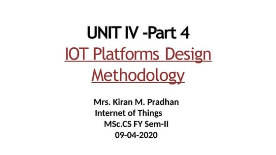 Chapter 5 IoT Design methodologies | PDF | Internet of Things | Internet