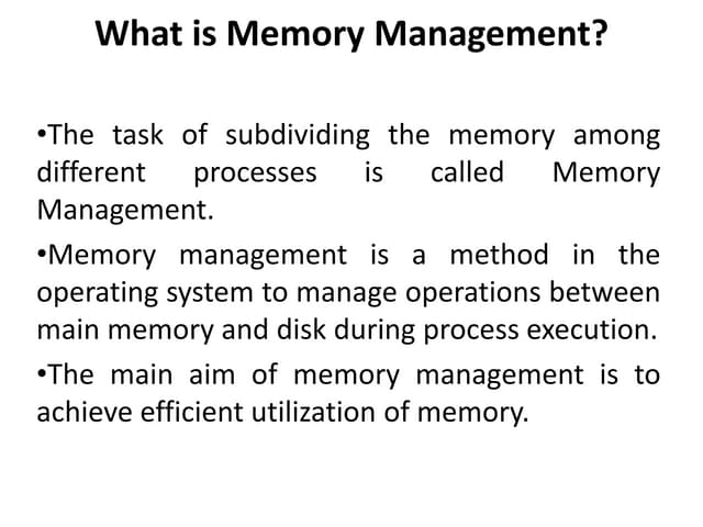 Unit 4-Memory Management - operating systems.pptx Unit 4-Memory Management - operating systems.pptx