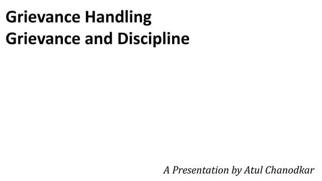The grievance machinery | PPTX