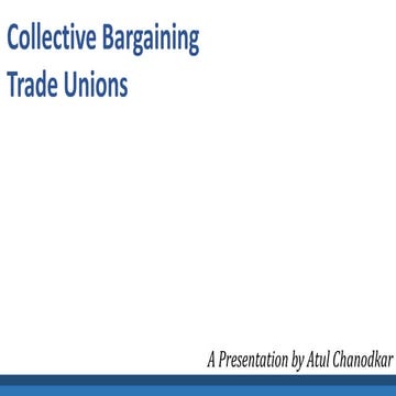 Collective Bargaining and Trade Unions | PDF