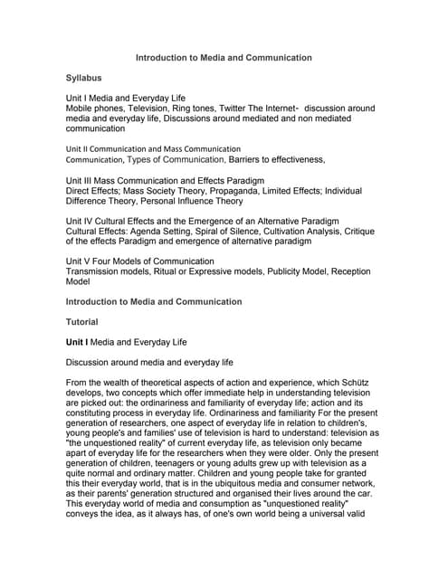 Essay For Television. Fieldstone Middle School | PDF