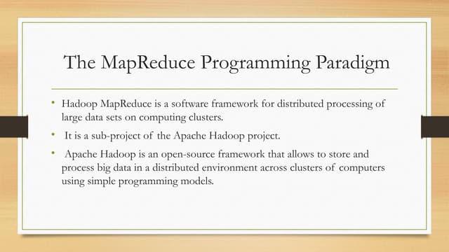The Mapreduce Programming Paradigm In Cybersecurity Ppt
