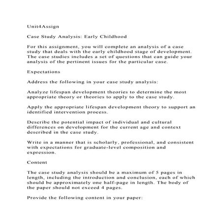 Unit4AssignCase Study Analysis Early ChildhoodFor this assi.docx
