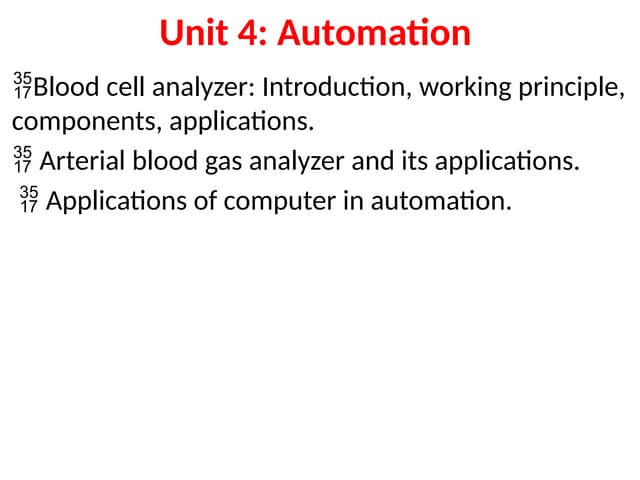 Hematology Analyzer Machine - Complete Blood Count | PDF