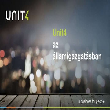 Unit4 az államigazgatásban | PPTX