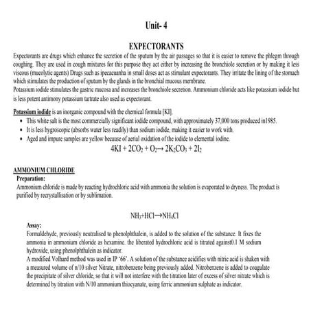 Unit 4 b.pharm1st yr. 1st sem | PDF