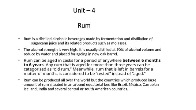 Rum | PPT
