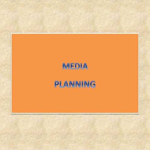 Media Planning: Integrated Marketing Communication by Amitabh Mishra | PPTX