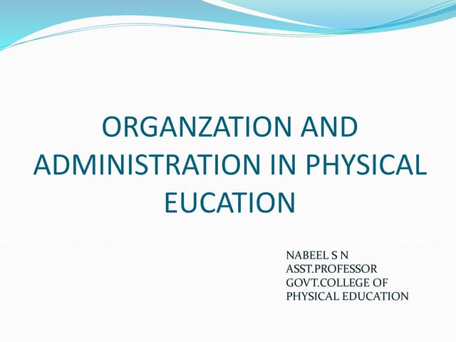 Organising an athletic meet | PPTX
