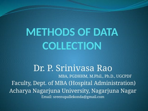 methods of collecting data | PPTX