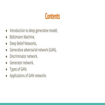 Unit 4 Deep Generative Models Unit 4 Deep Generative Model | PPT