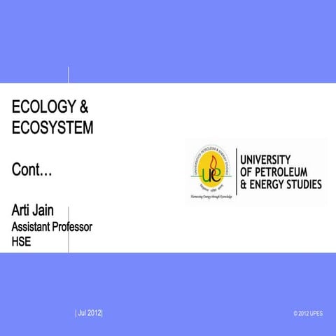Unit 4 ecology and ecosystem lecture 2a | PPT