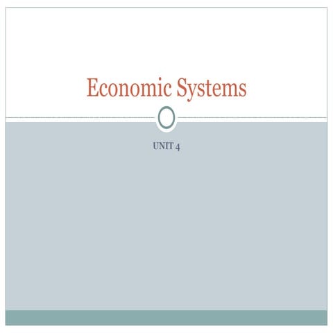 Unit 4 Economic System Powerpoint | PPT