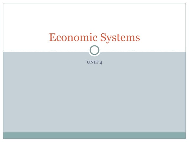 Review of economic systems and continuum | PPTX