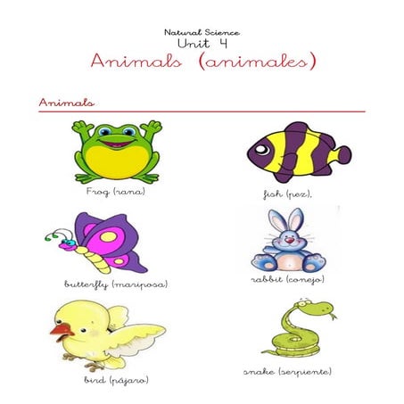 Unit 4 ep1_natural_science_animals | PDF