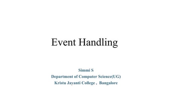Event Handling In Java Ppt 5984