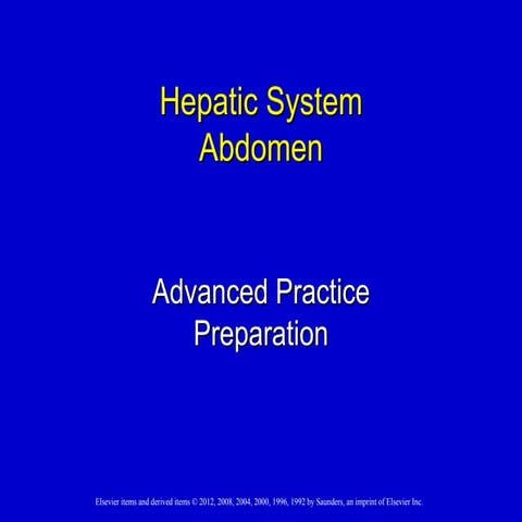 Unit 4 hepatic system | PPT