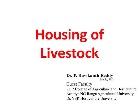 Different types of housing of animals | PPT